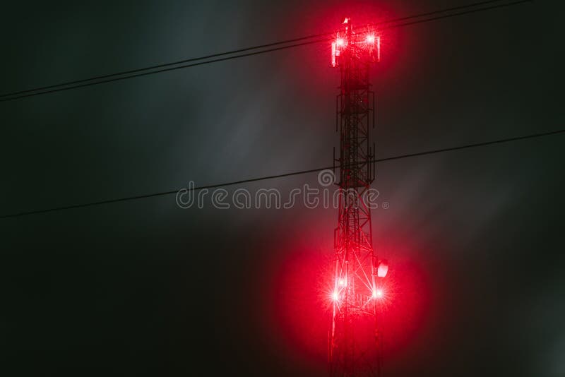 Communication Antenna Tower Stock Photo - Image of cell, connection ...