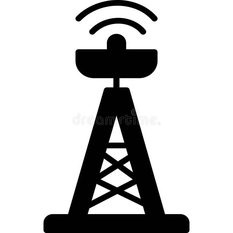 Communication Antenna Vector Icon in Glyph Style Stock Illustration ... Communication Antenna Vector Icon in Glyph Style Stock Illustration ...