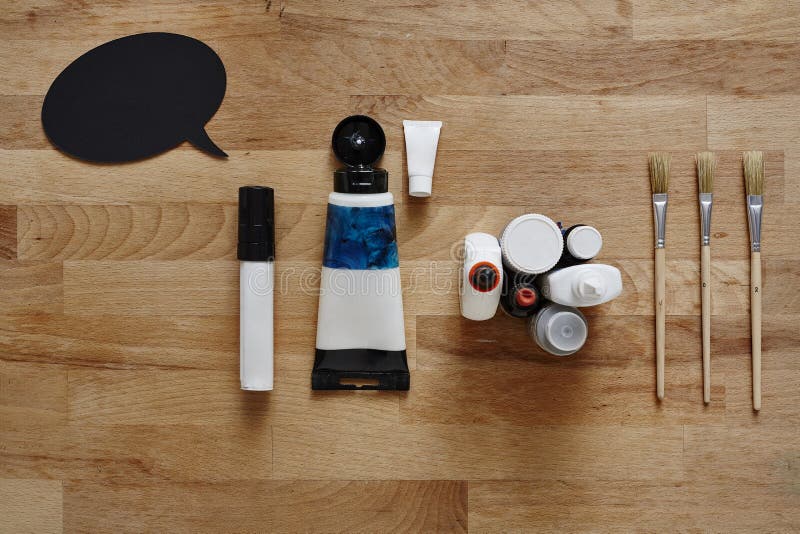 Communication and Artists Tools in Creative Process Stock Image - Image ...