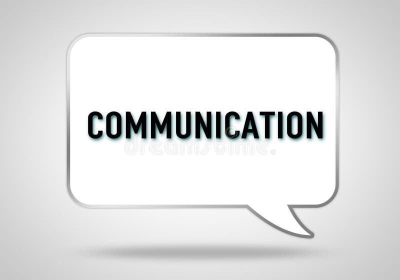 Communication As Speech Bubble Illustration Stock Illustration ...