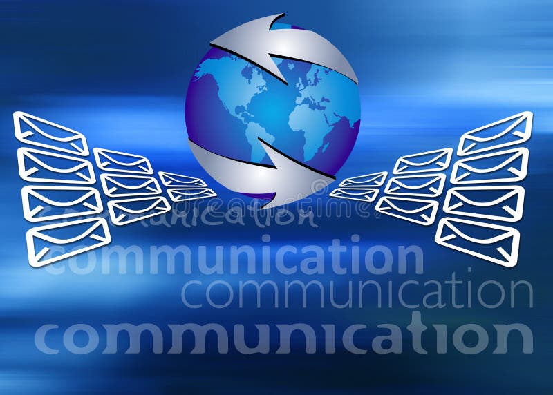 Communication Poster with Envelopes Stock Vector - Illustration of ...