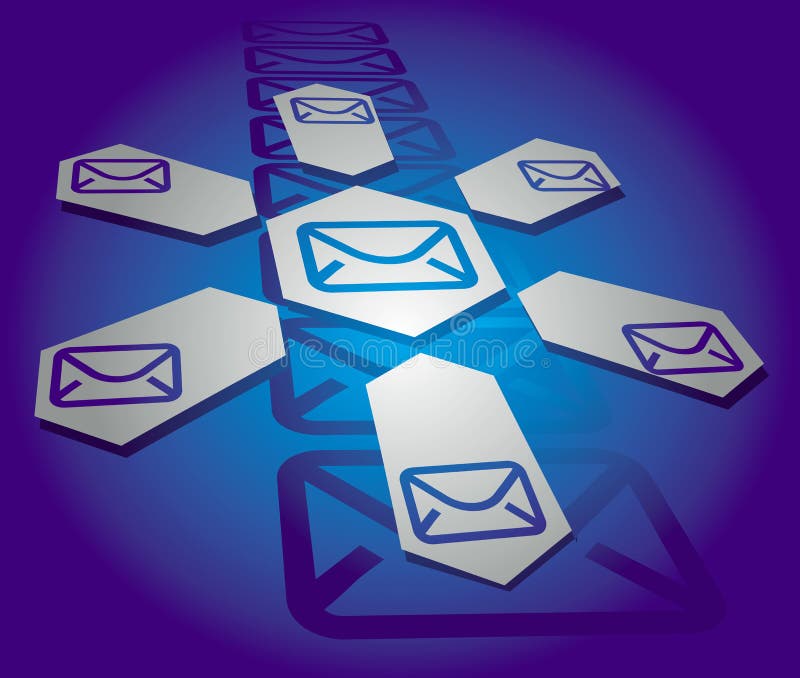 Communication Background with Email Sign Stock Vector - Illustration of ...