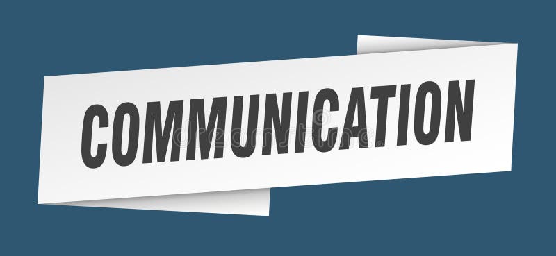 Communication Banner Template. Communication Ribbon Label Stock Vector ...