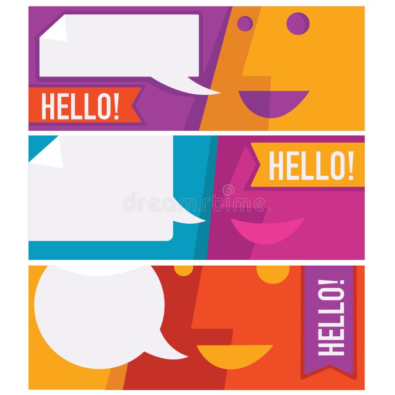 Communication Banners stock vector. Illustration of earth - 9830629