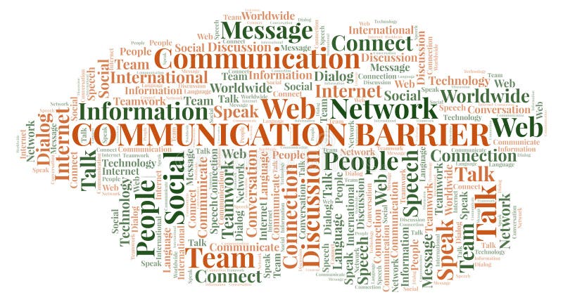 Communication Barrier Word Cloud. Stock Illustration - Illustration of ...