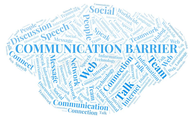 Communication Barrier Word Cloud. Stock Illustration - Illustration of ...