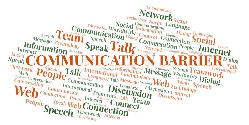 Communication Barrier Word Cloud. Stock Illustration - Illustration of ...