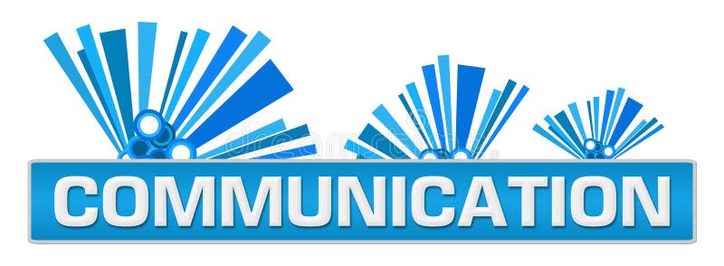 Communication Blue Abstract Graphics on Top Stock Illustration ...