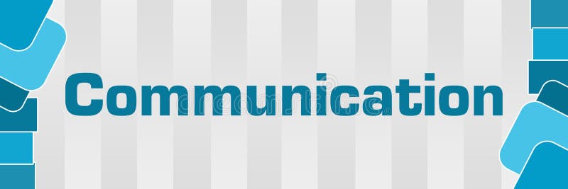 Communication Blue Abstract Shapes Horizontal Stock Illustration ...