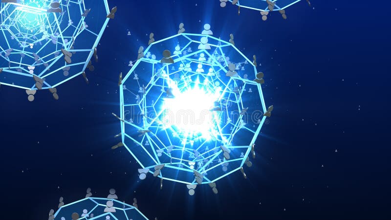 Communication with a Blue Background Stock Illustration - Illustration ...