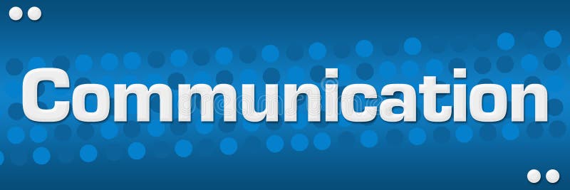 Communication Blue Abstract Shapes Horizontal Stock Illustration ...