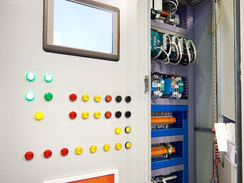 Communication Box with Control Panel for Electronic Stock Photo - Image ...