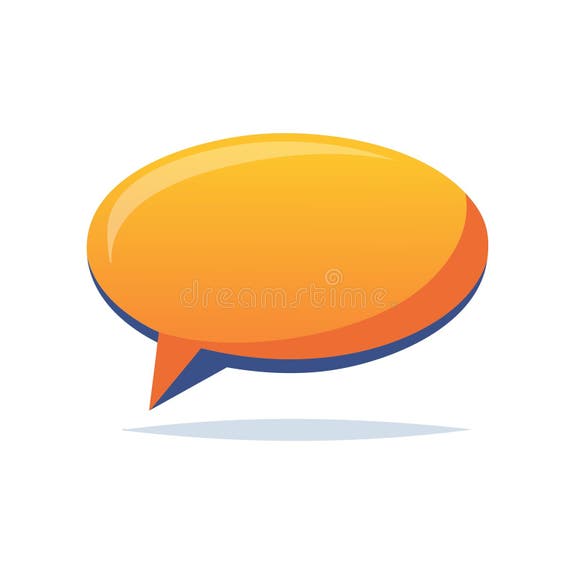 Communication Bubble with Orange and Blue Frame, Dialog Box Concept ...