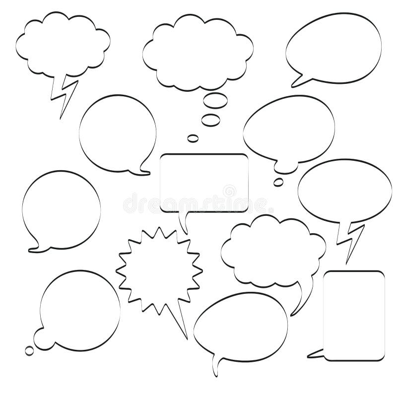 Comic speech bubbles stock vector. Illustration of graphic - 13272687