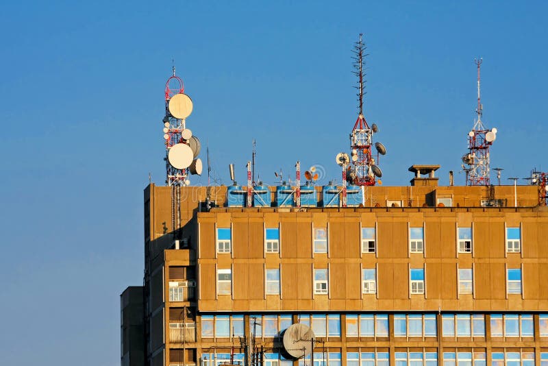 Communication building stock photo. Image of lines, building - 11156428