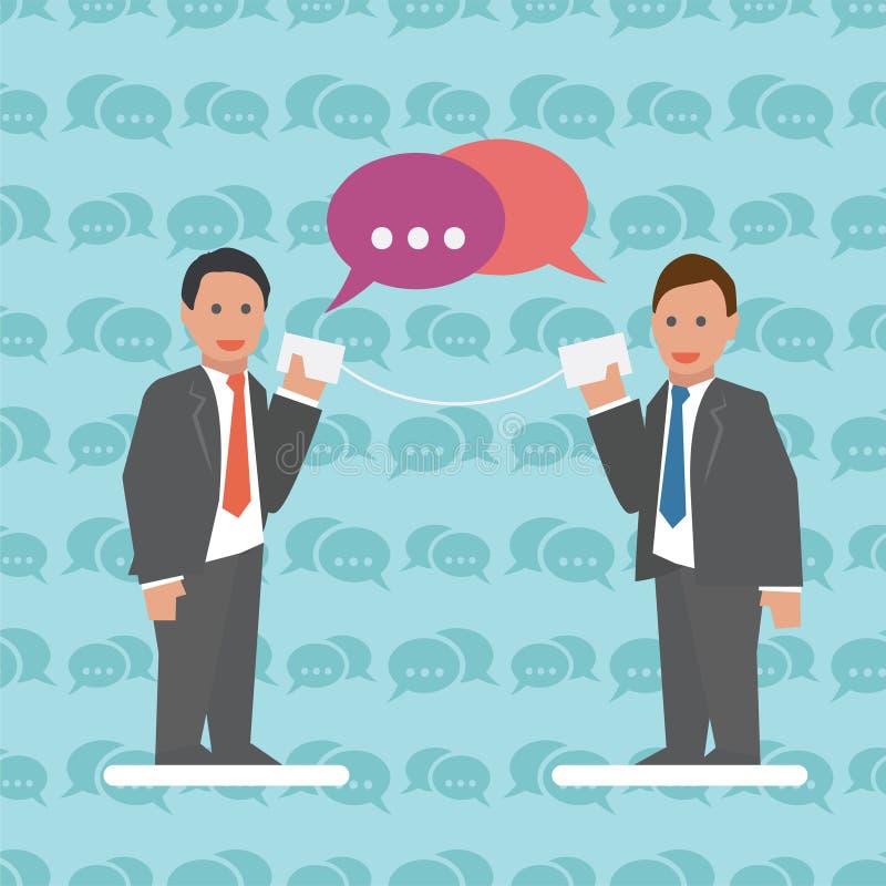 Communication Business Concept with Businessmen Stock Vector ...