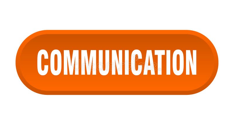 Communication Button. Rounded Sign on White Background Stock Vector ...