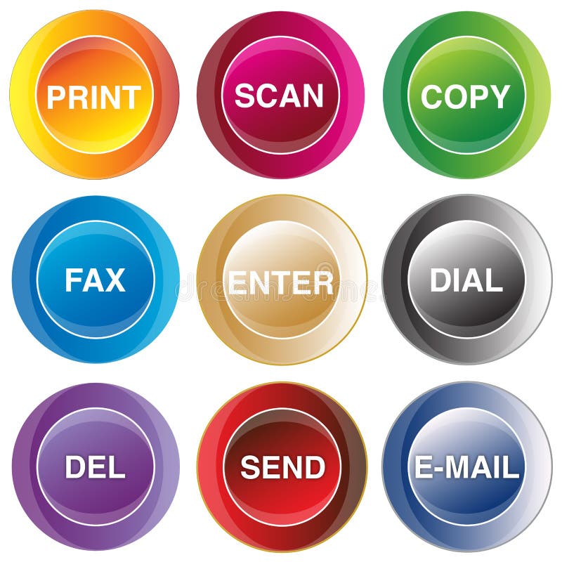 Communication buttons stock illustration. Illustration of postmark ...