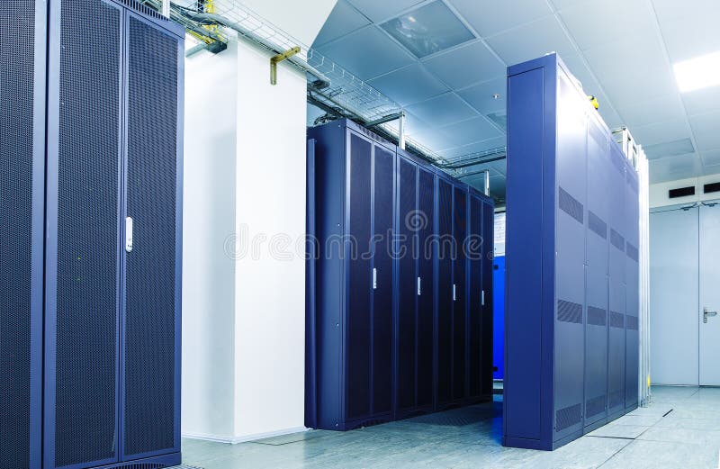 Communication Cabinets of Communication Equipment in the Server Room ...