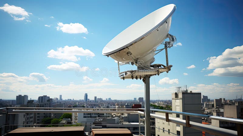 Communication cable dish stock illustration. Illustration of ...