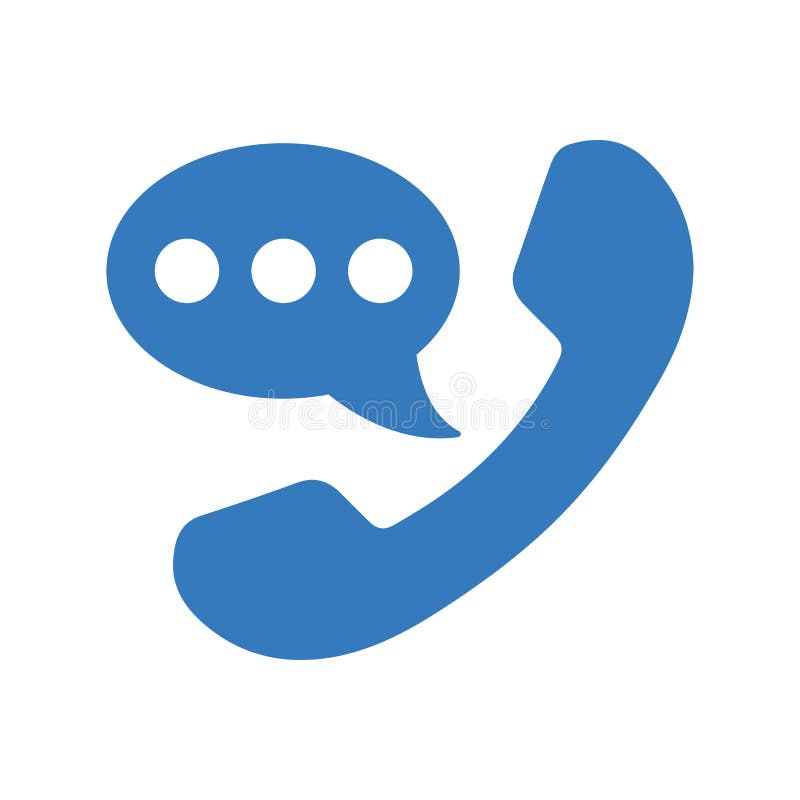 Communication, Call and Message Icon. Blue Vector Stock Vector ...