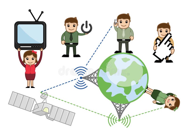 Communication Conceptual Cartoon Vectors Stock Vector - Illustration of ...