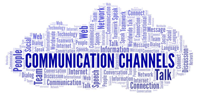 Communication Channels Word Cloud Stock Illustration - Illustration of ...