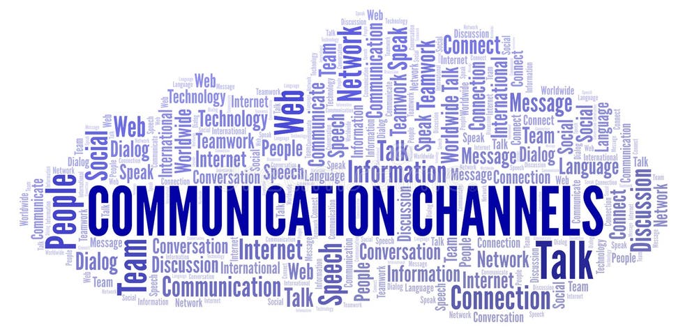 Communication Channels Word Cloud Stock Illustration - Illustration of ...
