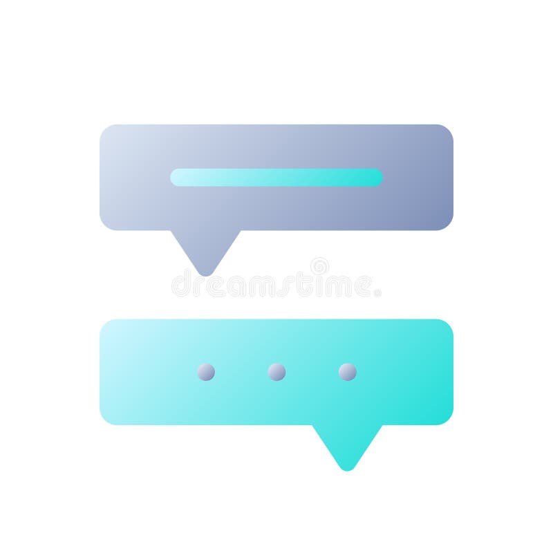 Communication with Chat Bot Flat Gradient Two-color Ui Icon Stock ...