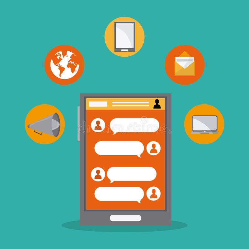 Communication and Chat Design Stock Vector - Illustration of vector ...