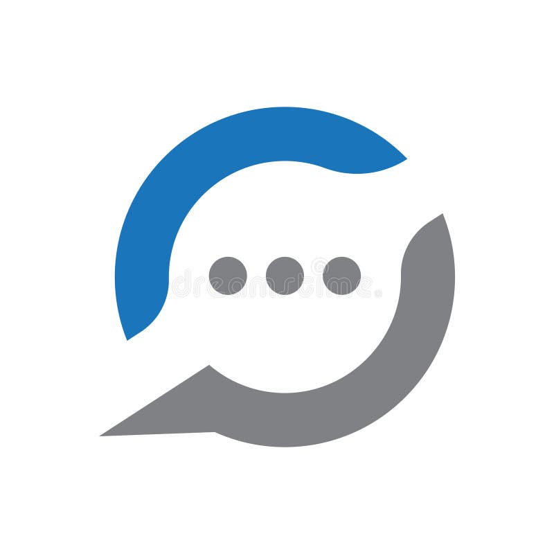 Communication chat logo stock illustration. Illustration of creative ...