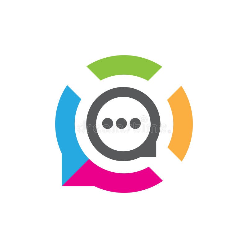 Communication chat logo stock illustration. Illustration of design ...