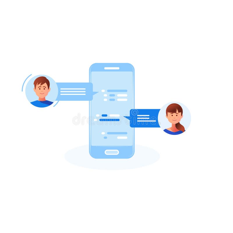 Communication, Chatting. Isometrics Flat Style. Stock Vector ...