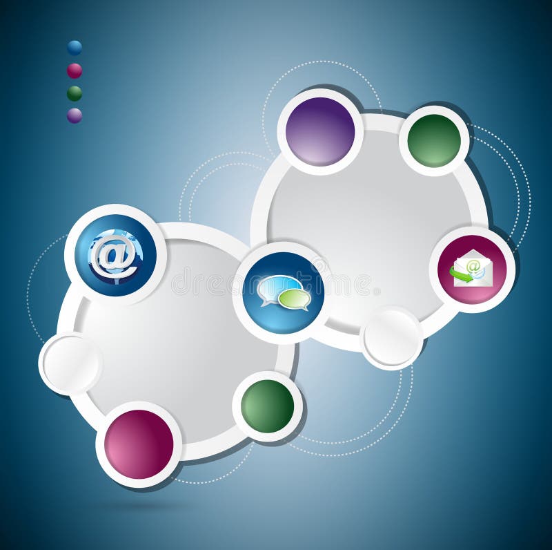 Communication Circle Colorloop Business, Template Stock Illustration ...