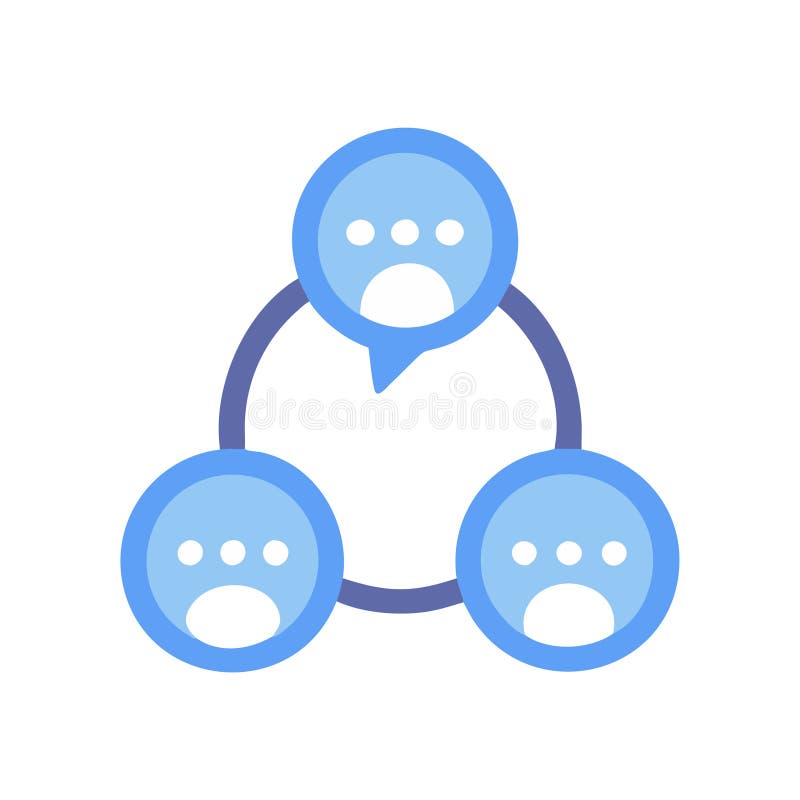Communication Circle Icon for Interaction Stock Vector - Illustration ...