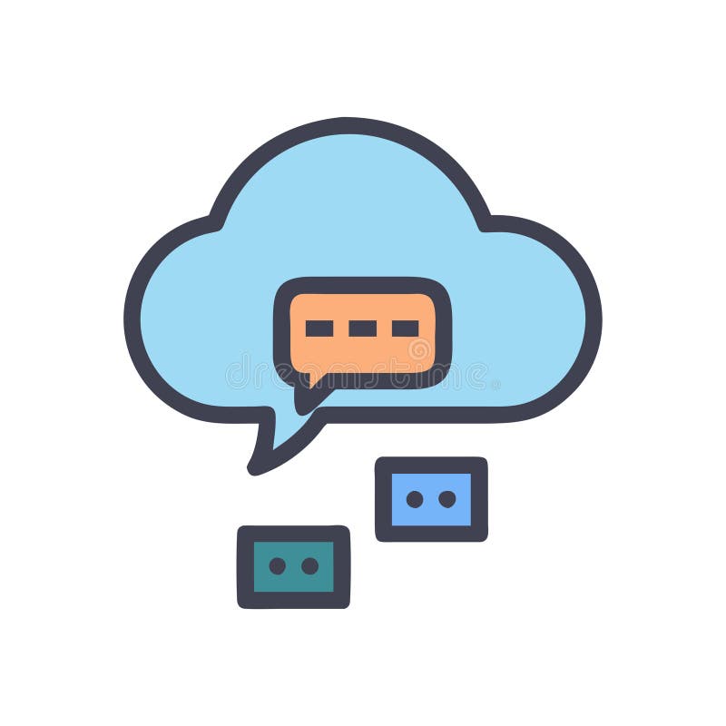 Communication Cloud Icon for Networking Stock Illustration ...