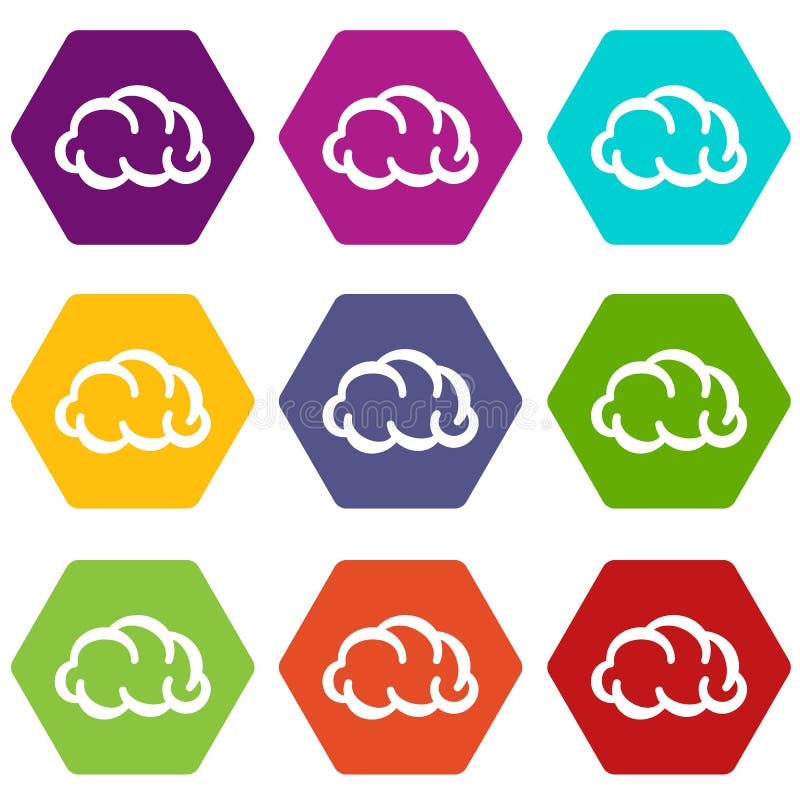 Communication Cloud Icons Set 9 Vector Stock Vector - Illustration of ...