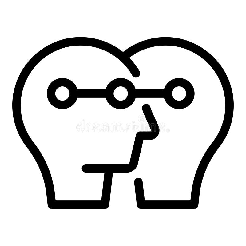 Communication Coaching Icon Outline Vector. Brainstorming Strategy ...