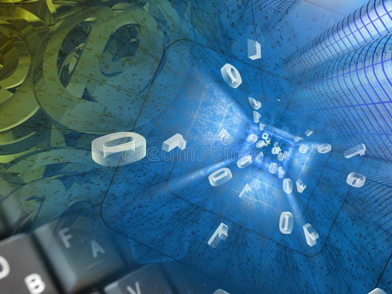 Communication Collage with Icons on Blackboard Stock Vector ...