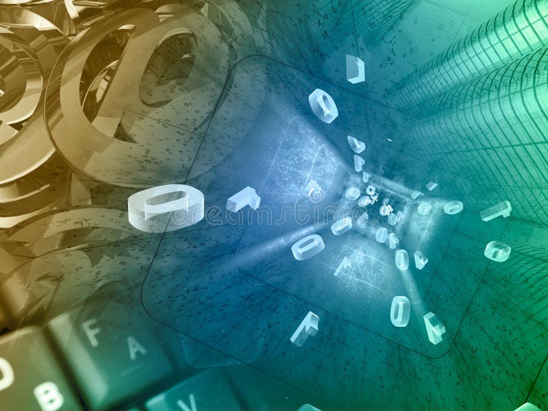 Communication Collage with Icons on Blackboard Stock Vector ...