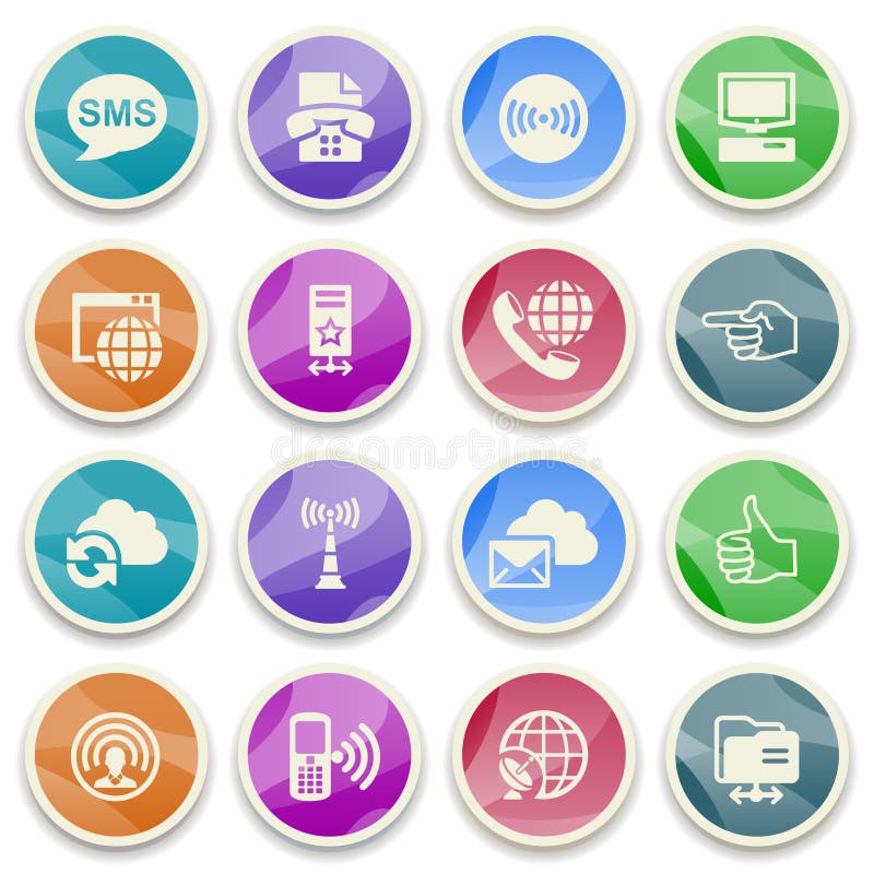Communication color icons. stock vector. Illustration of stop - 42351937