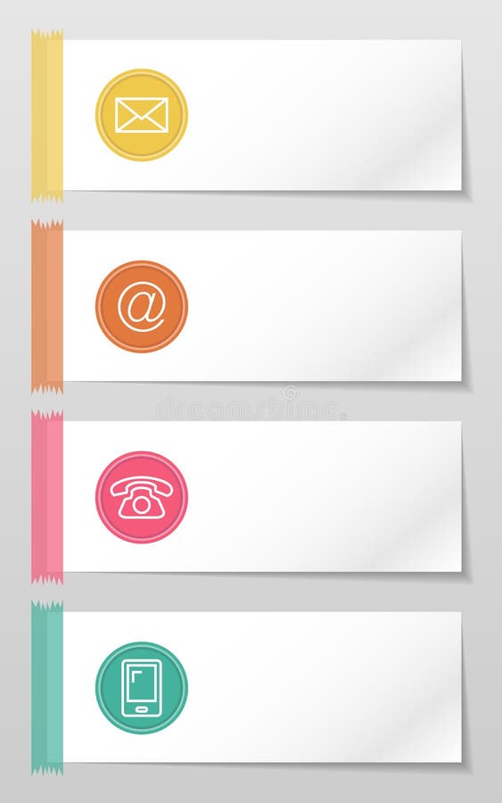 Communication Icons Paper Design Vector Stock Illustration ...