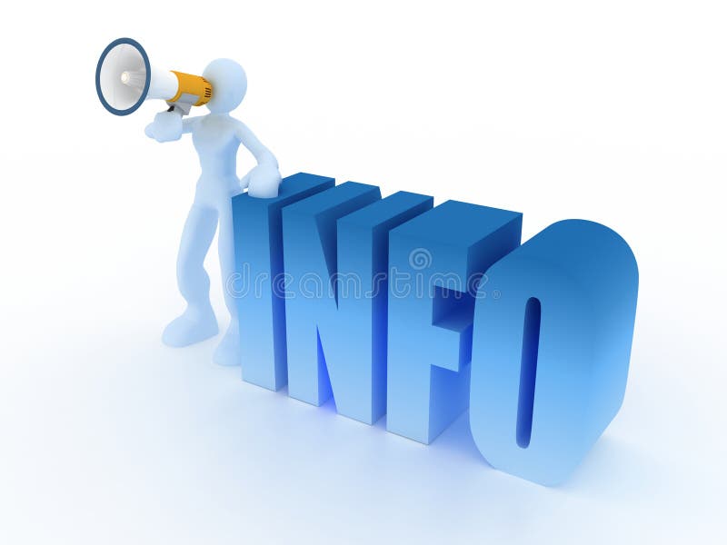 Giving Information stock illustration. Illustration of announcement ...