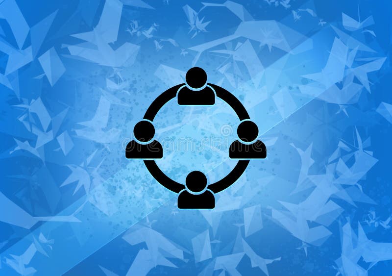 Communication Concept Aesthetic Abstract Icon on Blue Background Stock ...