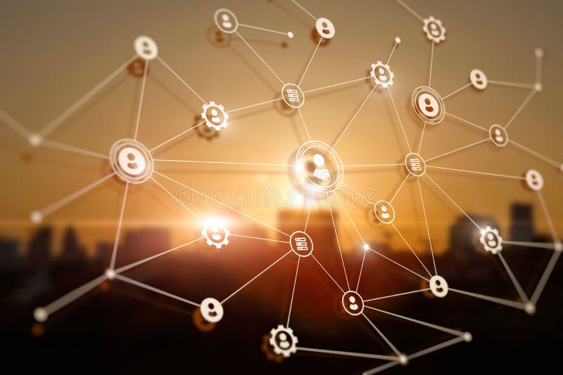 Concept of Connection Systems with Users Stock Illustration ...