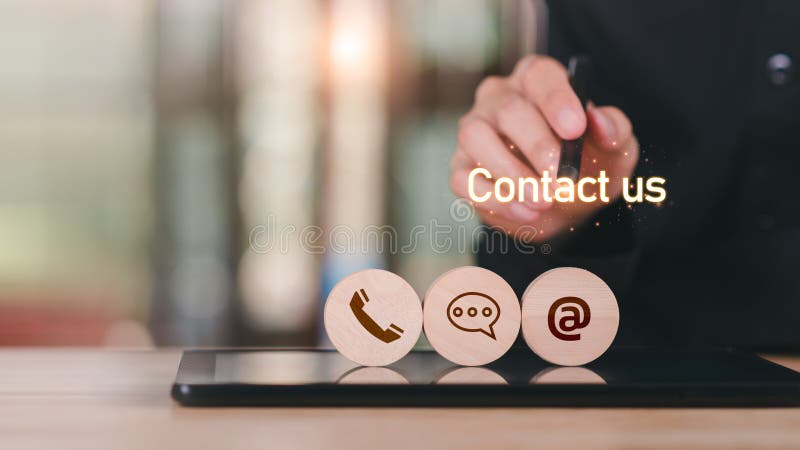 Communication Concept with Email, Message Box and Contacts Icons ,e ...