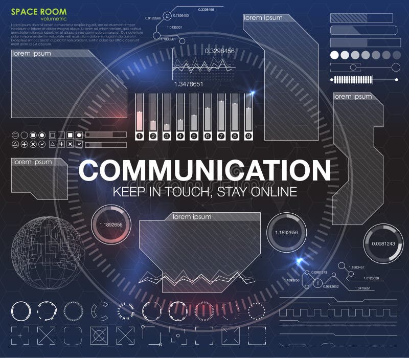 Set Web Elements in HUD Style. Infographic Elements. Futuristic User ...