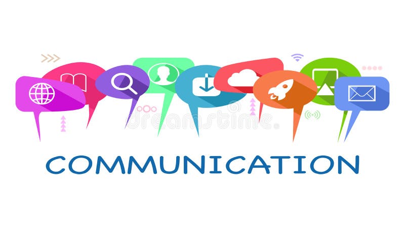 Communication Concept Illustration Communication with Speech Bubbles or ...
