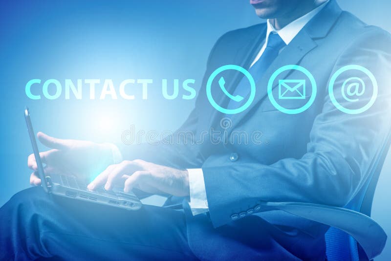 Communication Concept with Key Contact Means Stock Illustration ...