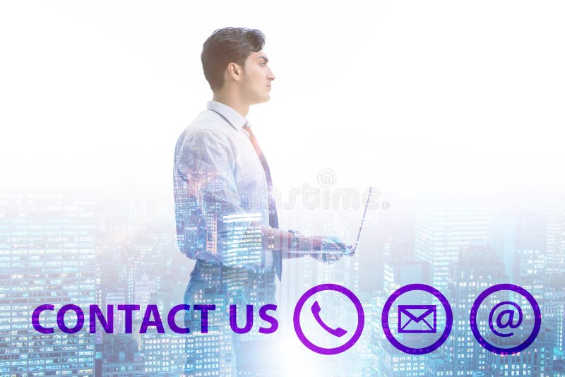 Communication Concept with Key Contact Means Stock Photo - Image of ...